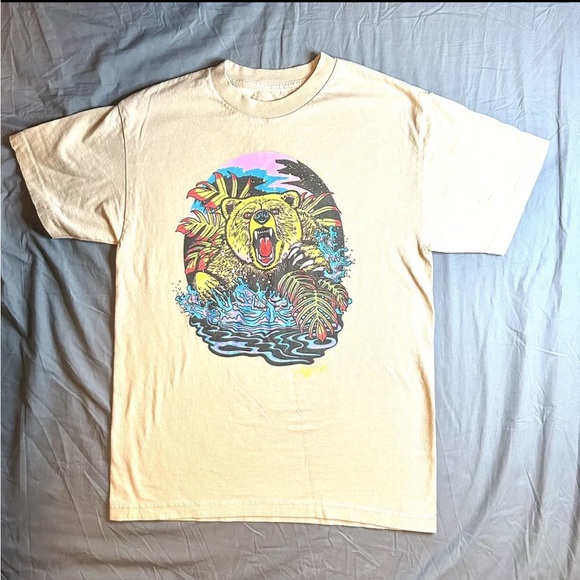 Neff | Shirts | Neff Graphic Grizzly Bear T Shirt Size Medium Yellow ...